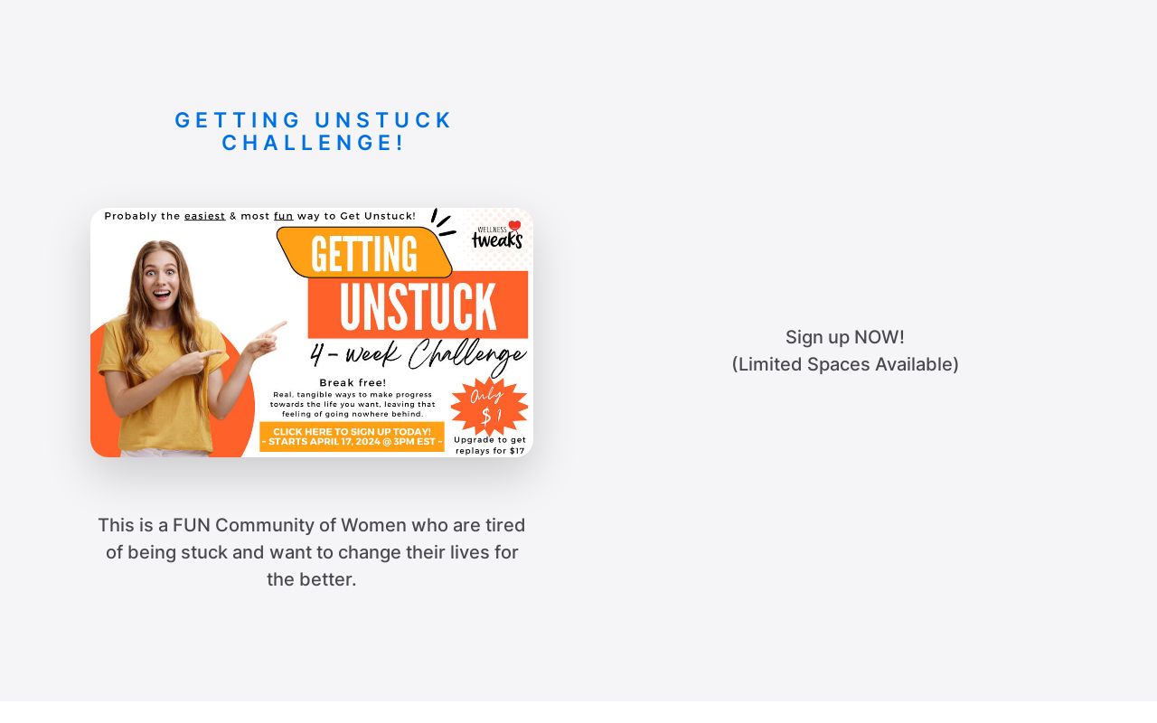 Getting UnStuck Challenge